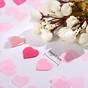 Whaline Valentine's Day 1 Inch Heart Paper Confetti Tissue Confetti 6000 Pieces Confetti Party Table Decorations for Balloon, Wedding, Holiday, Birthday