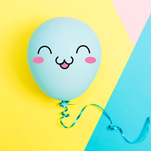 Kawaii Balloons by Lunaborne - 50 Pack,12 Inch Pastel Latex Balloons - Cute Japanese-Style Party Balloons, Anime Themed Birthday Parties Decorations