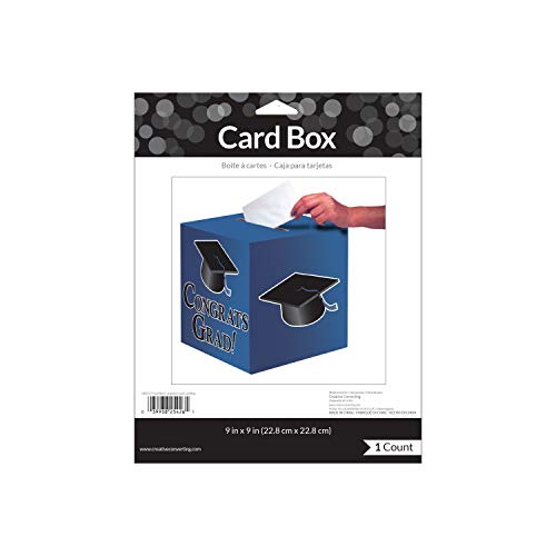 Creative Converting Graduation Card Holder Box, Congrats Grad, True Blue , One size -