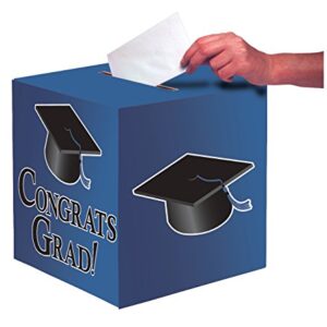 Creative Converting Graduation Card Holder Box, Congrats Grad, True Blue , One size -