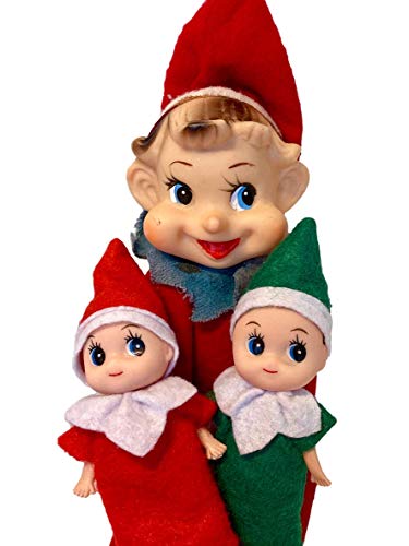 Picki Nicki Elf Baby Twins- Two Little Christmas Elves, an Elf Baby Boy and Elf Baby Girl are Perfect Accessories and Props for Elf Fun, Advent Calendars and Stocking Stuffers