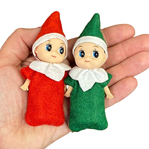 Picki Nicki Elf Baby Twins- Two Little Christmas Elves, an Elf Baby Boy and Elf Baby Girl are Perfect Accessories and Props for Elf Fun, Advent Calendars and Stocking Stuffers