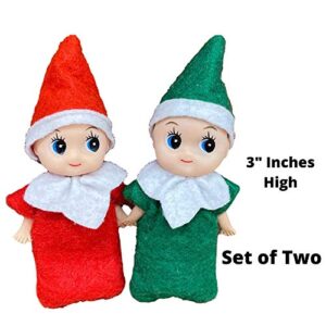 Picki Nicki Elf Baby Twins- Two Little Christmas Elves, an Elf Baby Boy and Elf Baby Girl are Perfect Accessories and Props for Elf Fun, Advent Calendars and Stocking Stuffers