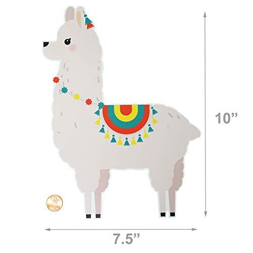 Llama Paper Party Garland, Pastel Banner Décor for All Events - 12 Feet Length Per Strand (1-Pack)