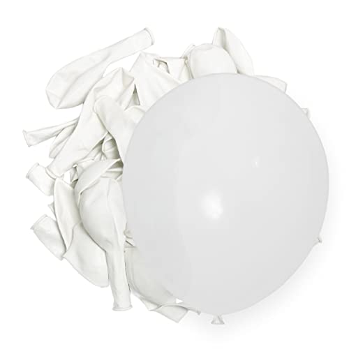 300 pack White Balloons, 12 Inch White Latex Balloons for Party Supplies and Decorations