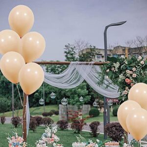 K KUMEED 100 Pcs Champagne Balloons Latex Balloons for Wedding Bridal Baby Shower Birthday Party Decorations