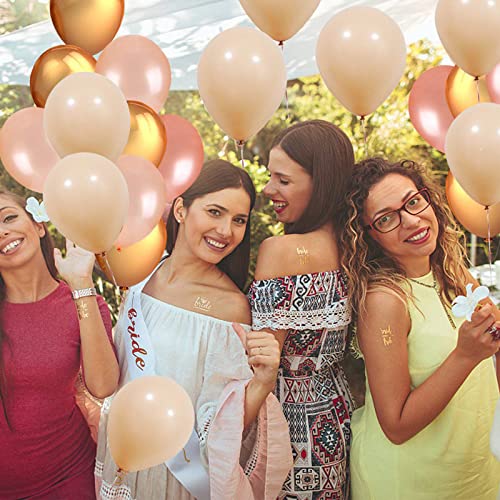 K KUMEED 100 Pcs Champagne Balloons Latex Balloons for Wedding Bridal Baby Shower Birthday Party Decorations