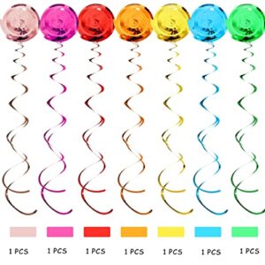 30 Pieces Hawaiian Luau Hanging Swirl Party Decorations Aloha Tropical Foil Plastic Streamer Ceiling Decor Palm Pineapple Flamingo Hibiscus Dangle Sign Summer Beach Pool Party Birthday Tiki Party Supplies