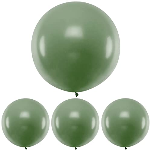 36 Inch Sage Green Balloons Giant Eucalyptus Balloons Bridal Shower Gender Neutral Baby Shower Decorations Olive Green Balloon 4 Count