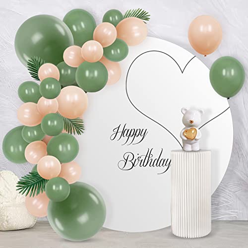 36 Inch Sage Green Balloons Giant Eucalyptus Balloons Bridal Shower Gender Neutral Baby Shower Decorations Olive Green Balloon 4 Count