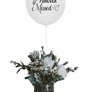 30 Biodegradable latex balloons for release to Celebrate life, Bereavement, Condolences, Funeral, Anniversary, Memorial services, Memory table, Ash Scatterings (WhiteSilver-ForeverHeartsMemory)