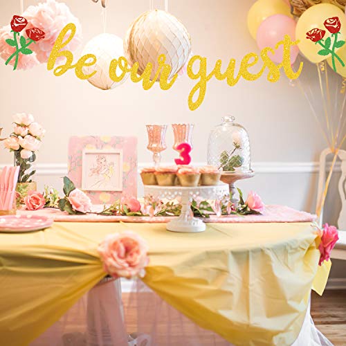 Be Our Guest Banner Beauty And The Beast Party Supplies Reception Banner Bachelorete Party Engagement Party Decorations