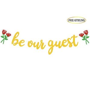 Be Our Guest Banner Beauty And The Beast Party Supplies Reception Banner Bachelorete Party Engagement Party Decorations