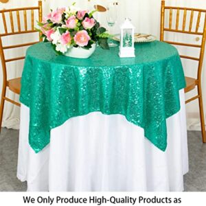 Small Tablecloth Square 36x36-Inch Green Sequin Tablecloth Glitter Table Cover Overlay Square Christmas Green Wedding Table Cloths Sequin Fabric Tablecloth for Round Table Birthday Baby Shower Decor