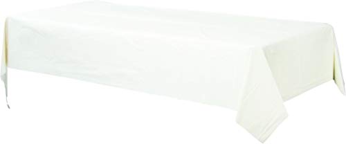 Amscam Rectangular Party-tablecovers, 54" x 108", White