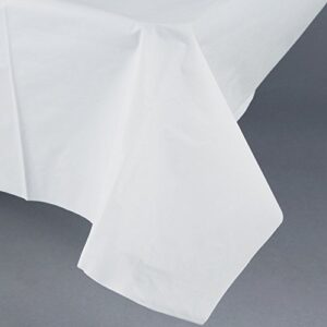 Amscam Rectangular Party-tablecovers, 54" x 108", White