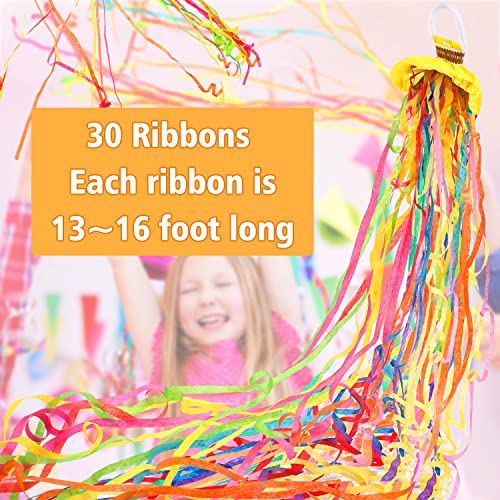 30 Pieces Throw Streamers Party Paper No Mess Party Streamers for Birthday Wedding Graduation Party Favors Shows (Colorful)