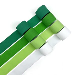 Green Crepe Paper Streamers 8 Rolls 656 ft Crepe Paper Decorations for Birthday Party, Baby Shower or Reunion (Green Gradient)