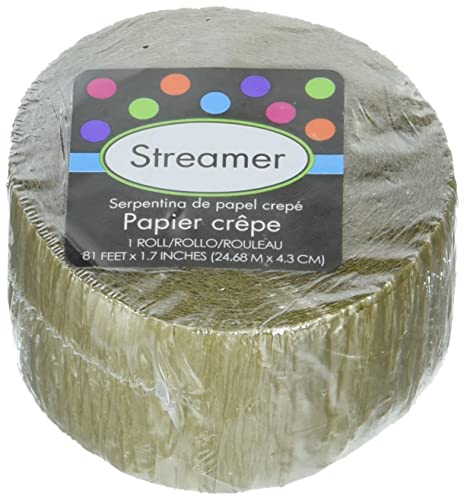 Amscan Crepe Streamer, 81 feet, Gold