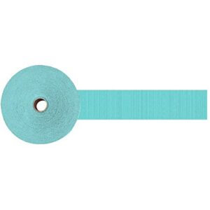 amscan party crepe streamer, robin’s egg blue, 1ct, 500′