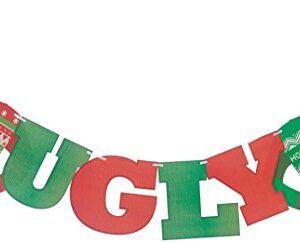 Beistle Ugly Sweater Streamer Party Supplies, 11.25"x6', Red/Green