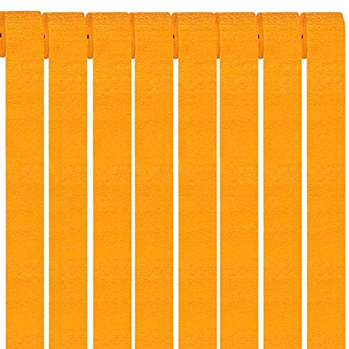 ZOOYOO 81 Feet Orange Party Streamers, 6 Rolls Orange Crepe Paper Streamers Decorations