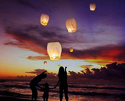 20 Pack Chinese Lanterns ⁡⁡⁢⁡⁢⁡⁡⁢to Release⁡ in Memorial⁡⁢ Events Decor⁢ Lanterns, Party ⁢⁢⁡Lanterns⁢ for ⁡⁢⁡Memorial, Holiday, Wedding ⁡Decorations & New Year