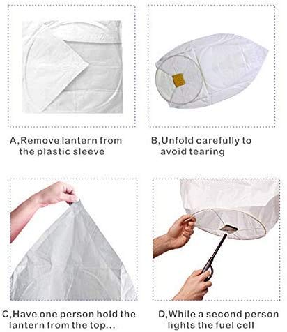 20 Pack Chinese Lanterns ⁡⁡⁢⁡⁢⁡⁡⁢to Release⁡ in Memorial⁡⁢ Events Decor⁢ Lanterns, Party ⁢⁢⁡Lanterns⁢ for ⁡⁢⁡Memorial, Holiday, Wedding ⁡Decorations & New Year