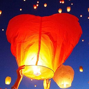 1* New Year Decoration Air Kongming Lantern Wishing Lamp Chinese Paper Wishing Lanterns Fly Candle Lamps Christmas Party Wedding (Color : Red)