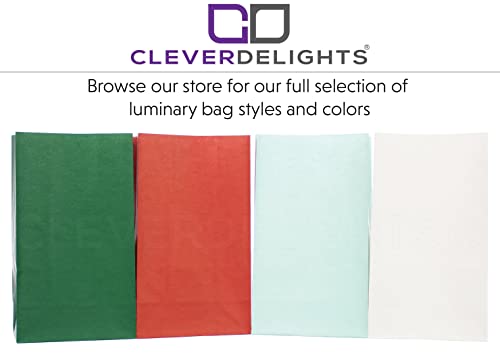 CleverDelights White Luminary Bags - 50 Pack - Wedding Christmas Holiday Luminaria