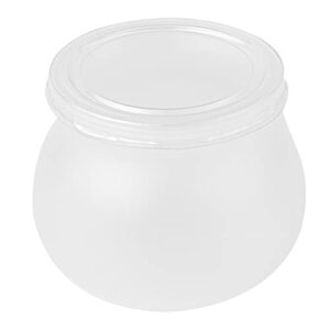 4 oz Clear Plastic Bulbous Candy Jar with Lid - with Lid - 2 1/2" x 2 1/2" x 2 1/2" - 100 count box - Restaurantware