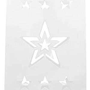 CleverDelights White Luminary Bags - 50 Count - Star Design - Wedding Party Christmas Holiday Luminaria