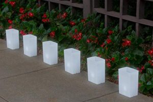 set of 12 white luminaries