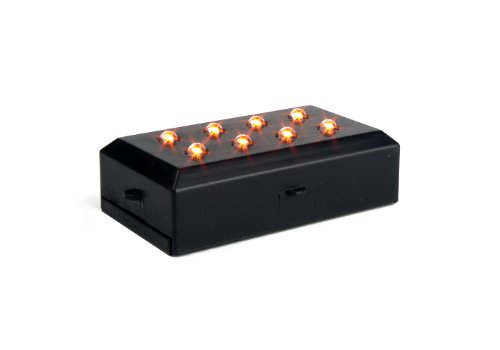 Fortune Products LL-8A Luminary Light, 2 3/4" Length, 1 1/2" Width, 3/4" Height, 8 LEDs, Amber LEDs with Black Base