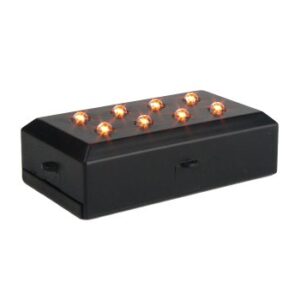 Fortune Products LL-8A Luminary Light, 2 3/4" Length, 1 1/2" Width, 3/4" Height, 8 LEDs, Amber LEDs with Black Base