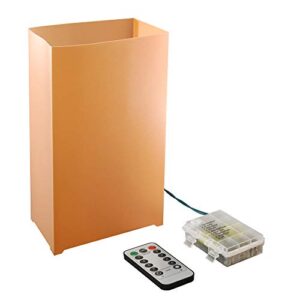 lumabase 82806 remote control battery operated led luminaria kit, tan