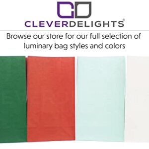 CleverDelights White Luminary Bags - 30 Count - Snowman Design - Flame Resistant Paper - Christmas Holiday Outdoor Decorations - Party and Event Decor - Luminaria Candle Bag - Thirty Bags