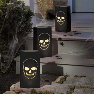 amscan boneyard luminary bags 11 1/8″h x 6″w x 3 5/8″d, black