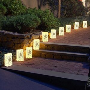 Lumabase 62810 Electric Luminaria Kit, 10.5" H x 6" L x 3.5" W, Stars