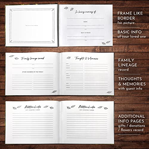 Celebration of Life Funeral Guest Book, Tree Design Funeral Guestbook with Pen, Memorial Service Guest Book, Memorial Guest Book, Memorial Book, Funeral Book, Signature Book, Funeral Book Guest