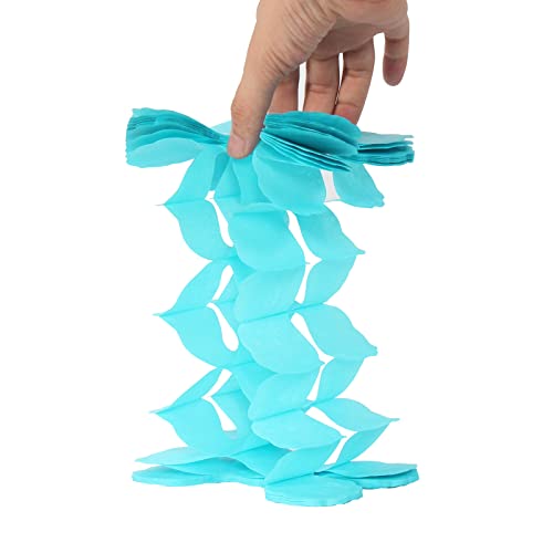 Purple-Blue Mermaid Party-Decorations Garland Streamers - 12pcs Girls Birthday Baby Shower 4-Leaf Clover Paper Streamer,Little Mermaid Theme Under The Sea Backdrop Banners Decor Ouruola