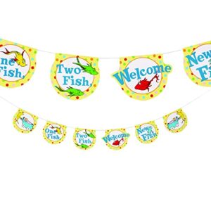 dr. seuss baby shower garland, 1 piece, baby shower decorations