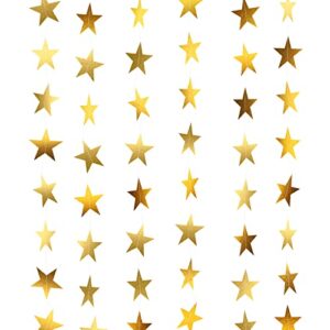 reflective star paper garland,52 feet glitter star garland banner decoration sparkling gold star banner twinkle little star garlands reflective banner backdrop decor for christmas wedding birthday