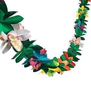 fun express tissue flower garland (2-pack) 9 ft. x 3″