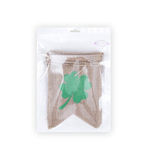 Tinksky St Patrick's Day Decorations,St.Patrick's Day Banner Irish Shamrock Burlap Banners