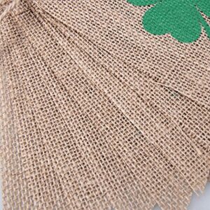 Tinksky St Patrick's Day Decorations,St.Patrick's Day Banner Irish Shamrock Burlap Banners