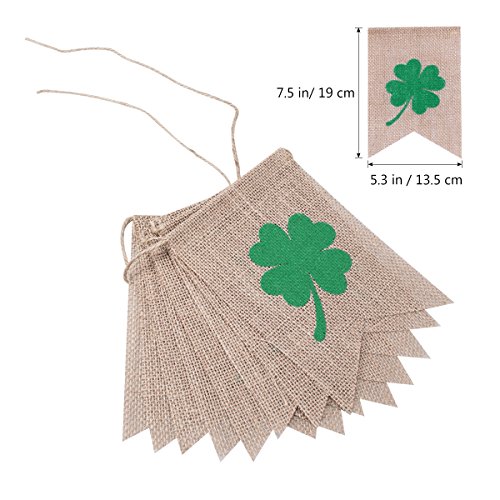 Tinksky St Patrick's Day Decorations,St.Patrick's Day Banner Irish Shamrock Burlap Banners