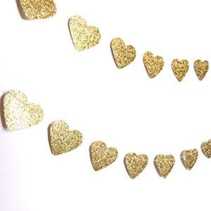 My lifestyle 4-Pack,Glitter Gold Heart Garland, Twinkle Star Garland Christmas Garland, Party Garland, Party Decoration,Home Decor,Christmas Decor, Gold Baby Shower (4 inch in Diameter, 13 Feet)