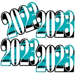 big dot of happiness teal grad – best is yet to come – 2023 decorations diy turquoise graduation party essentials – set of 20