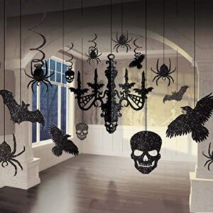 Amscan | Party Decoration | Halloween Glitter Paper Chandelier Decorating Kit | 17 in a Package